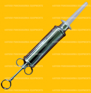 Matra Vasti syringe steel. | Ayush Panchakarma Equipments